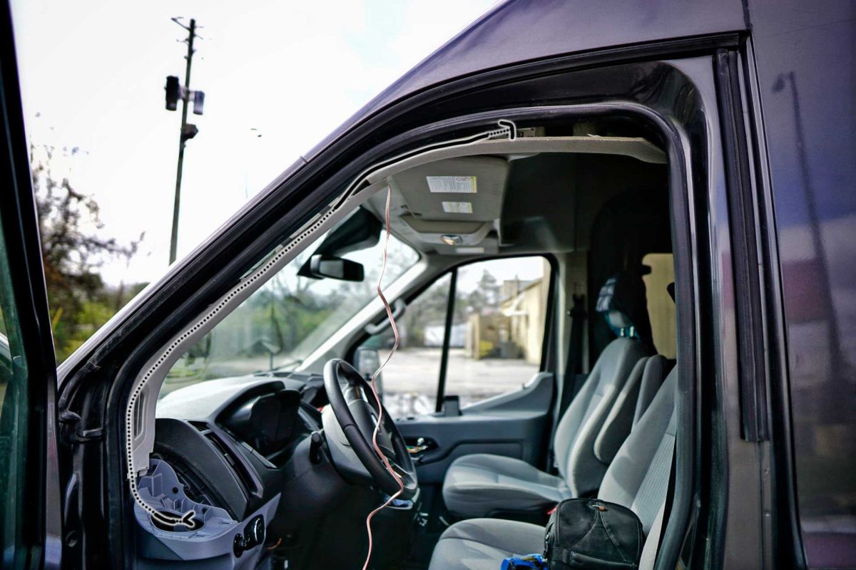 Ford Transit: Adding Speakers To The Headliner - FarOutRide