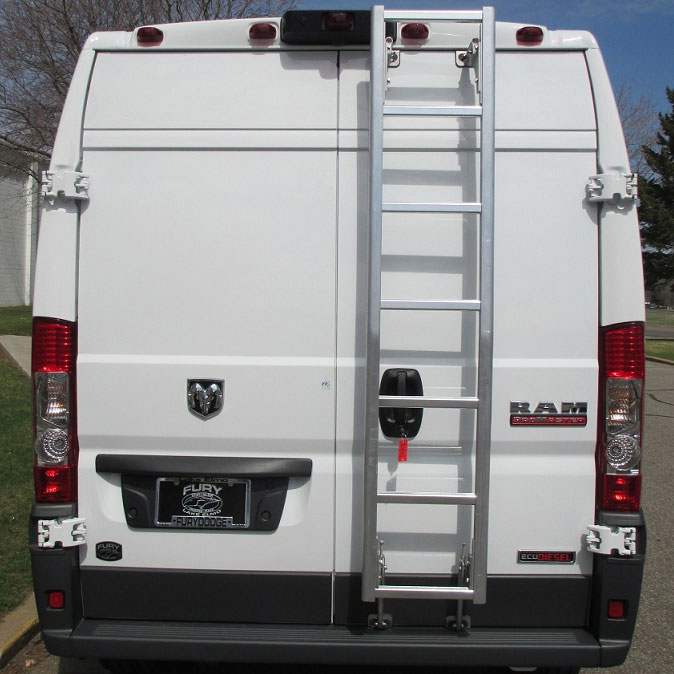 Rear Door LADDER for van (Transit/Sprinter/ProMaster) | No Drilling, No ...