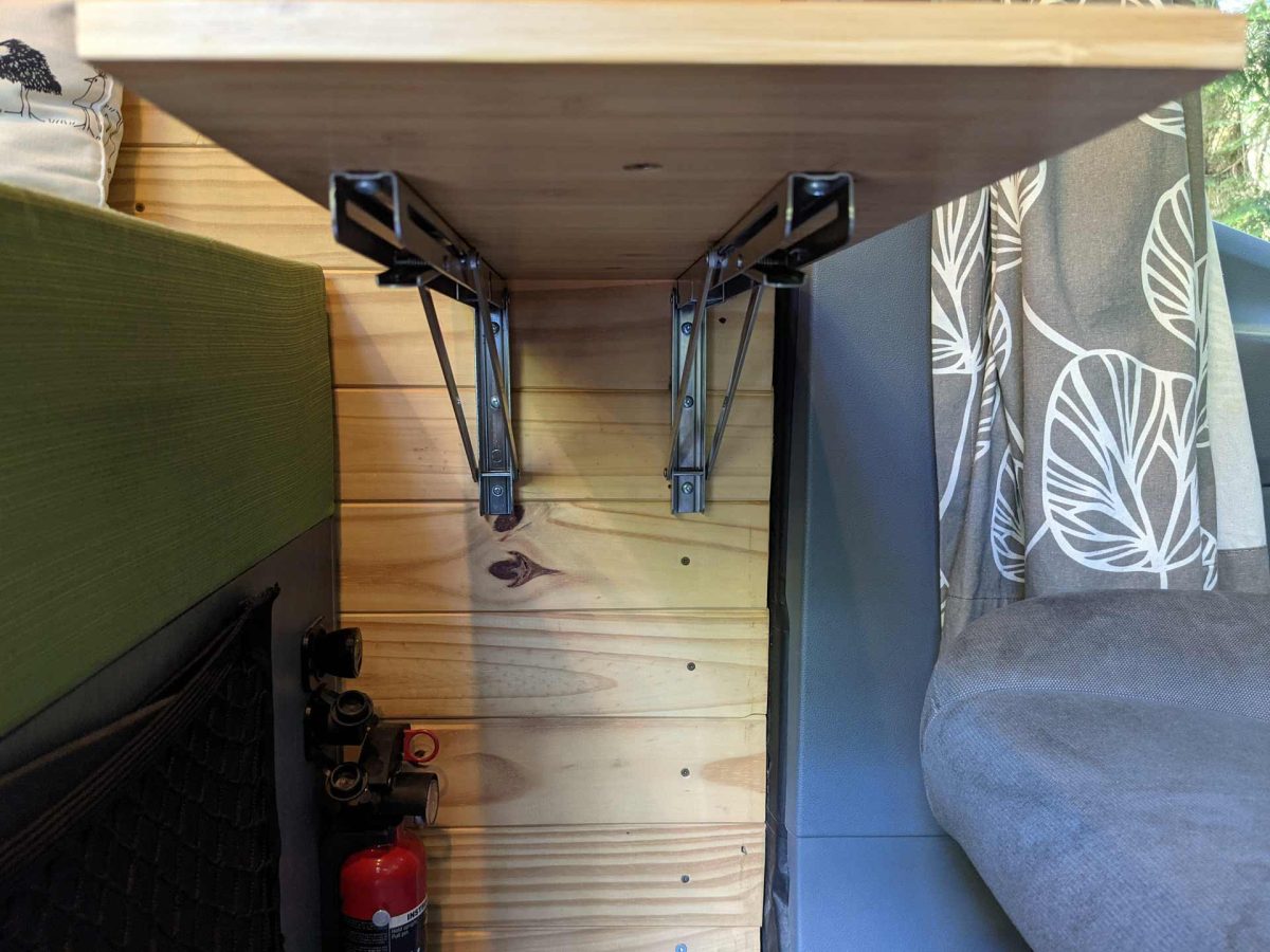 Folding Table Build & Installation - Camper Van Conversion | FarOutRide
