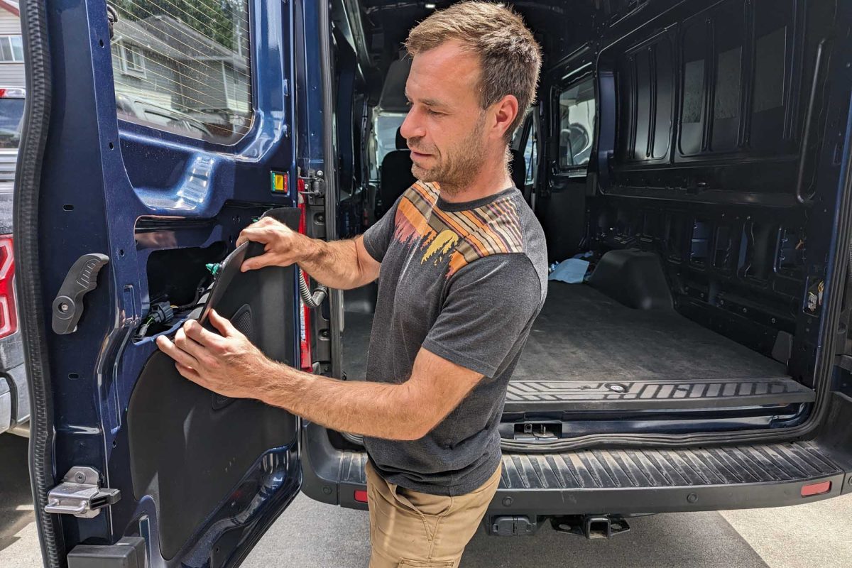 Ford Transit Rear Door Spare Tire Carrier Installation