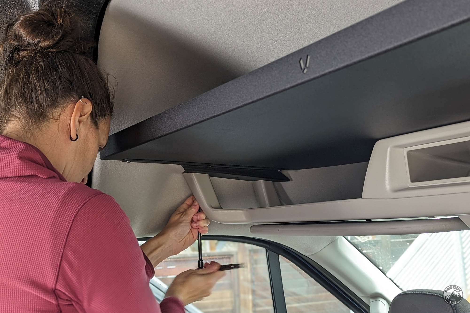 Headliner Shelf Installation on a Ford Transit Van (DIY or Aluminum ...
