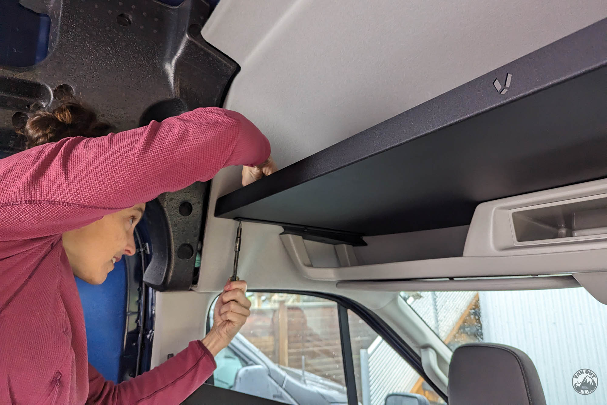 Headliner Shelf Installation on a Ford Transit Van (DIY or Aluminum ...