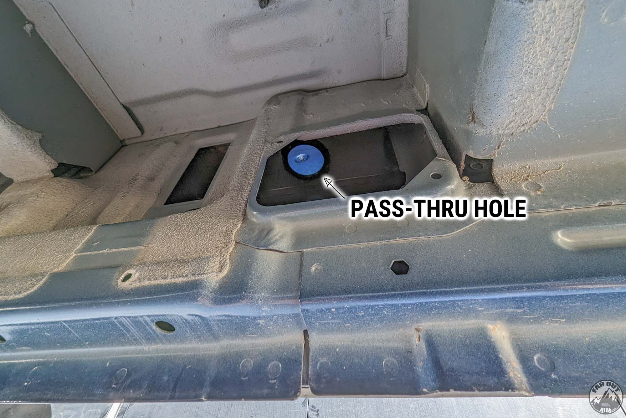 Pass-Through / Access Holes in Ford Transit Floor - FarOutRide