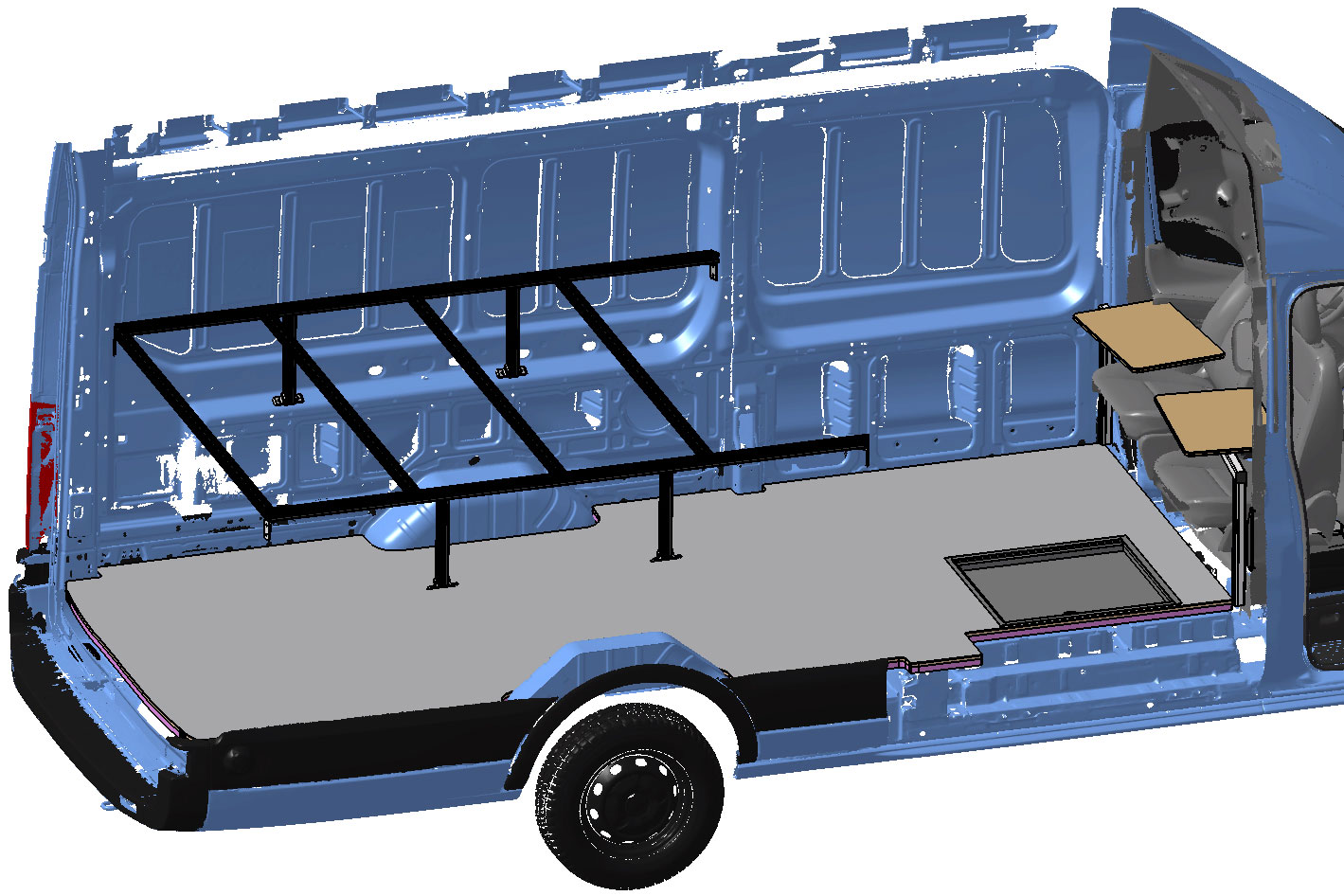 DIY Bed Platform (80/20 Aluminum) | Ford Transit CamperVan - FarOutRide