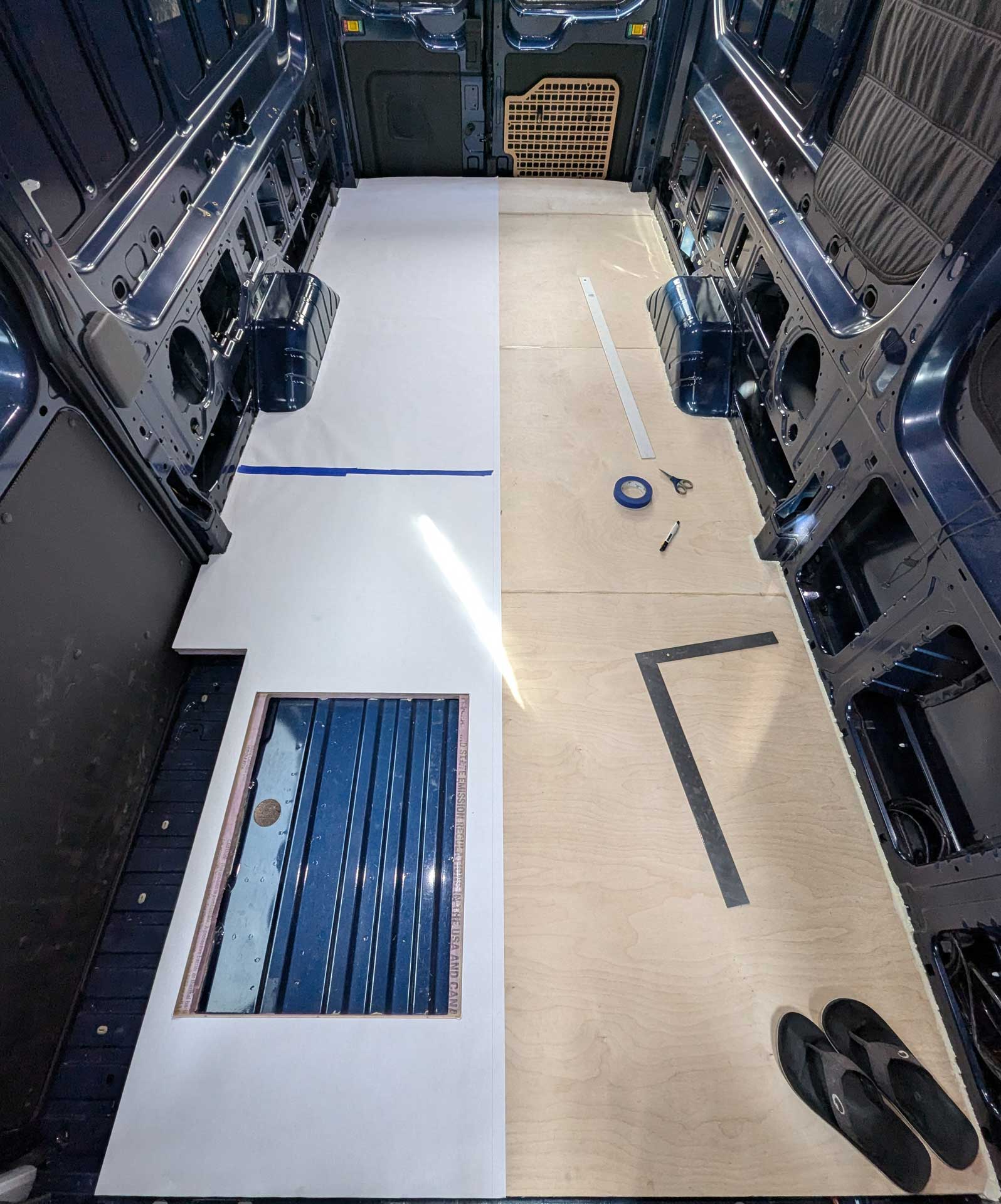 Floor Paper Templates for Ford Transit Van - FarOutRide