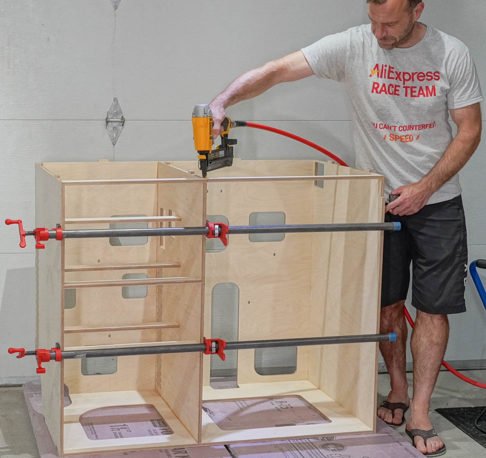Fridge Cabinet DIY Build (Driver Side) | Transit Van Conversion ...