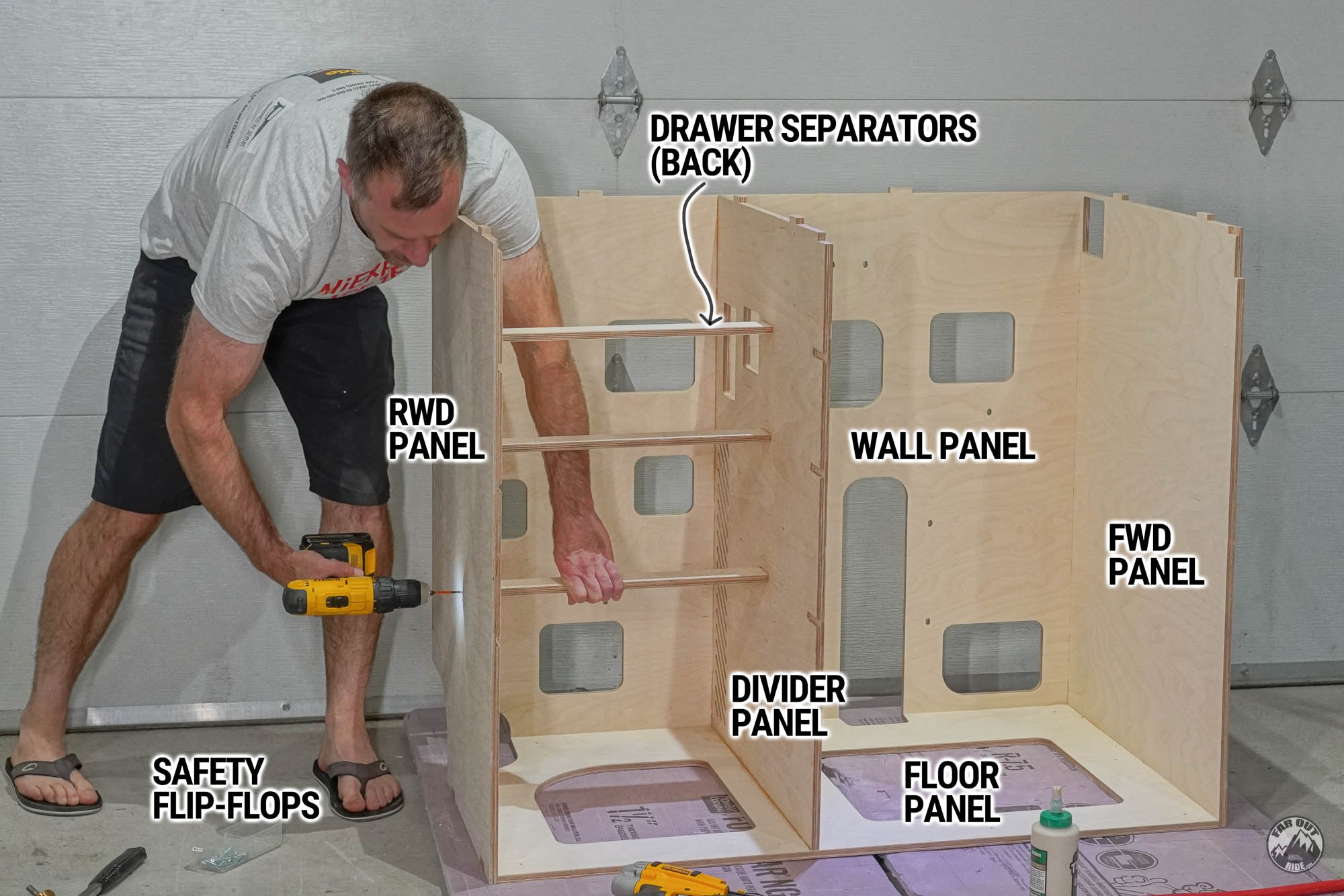 Fridge Cabinet DIY Build (Driver Side) | Transit Van Conversion ...